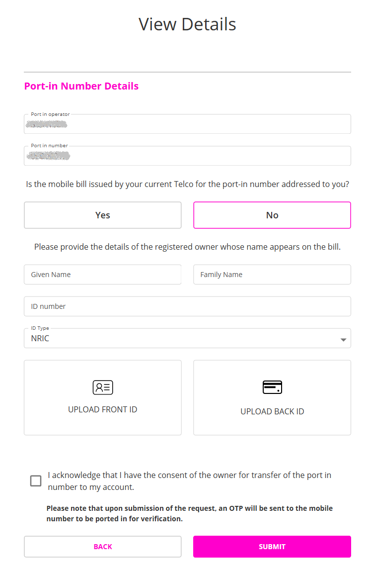 Submitting The Mobile Number Porting (MNP) Request – VIVIFI